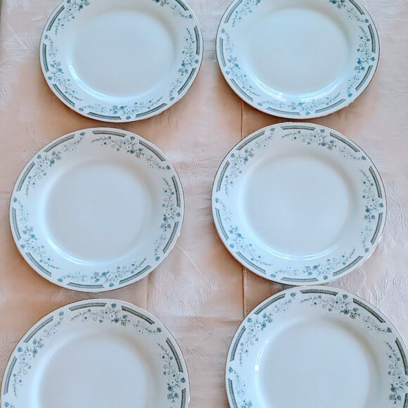 Robin | Dining | Vtg Set Of 6 Robin Cx877 Dinner Plates Fine China Blue ...